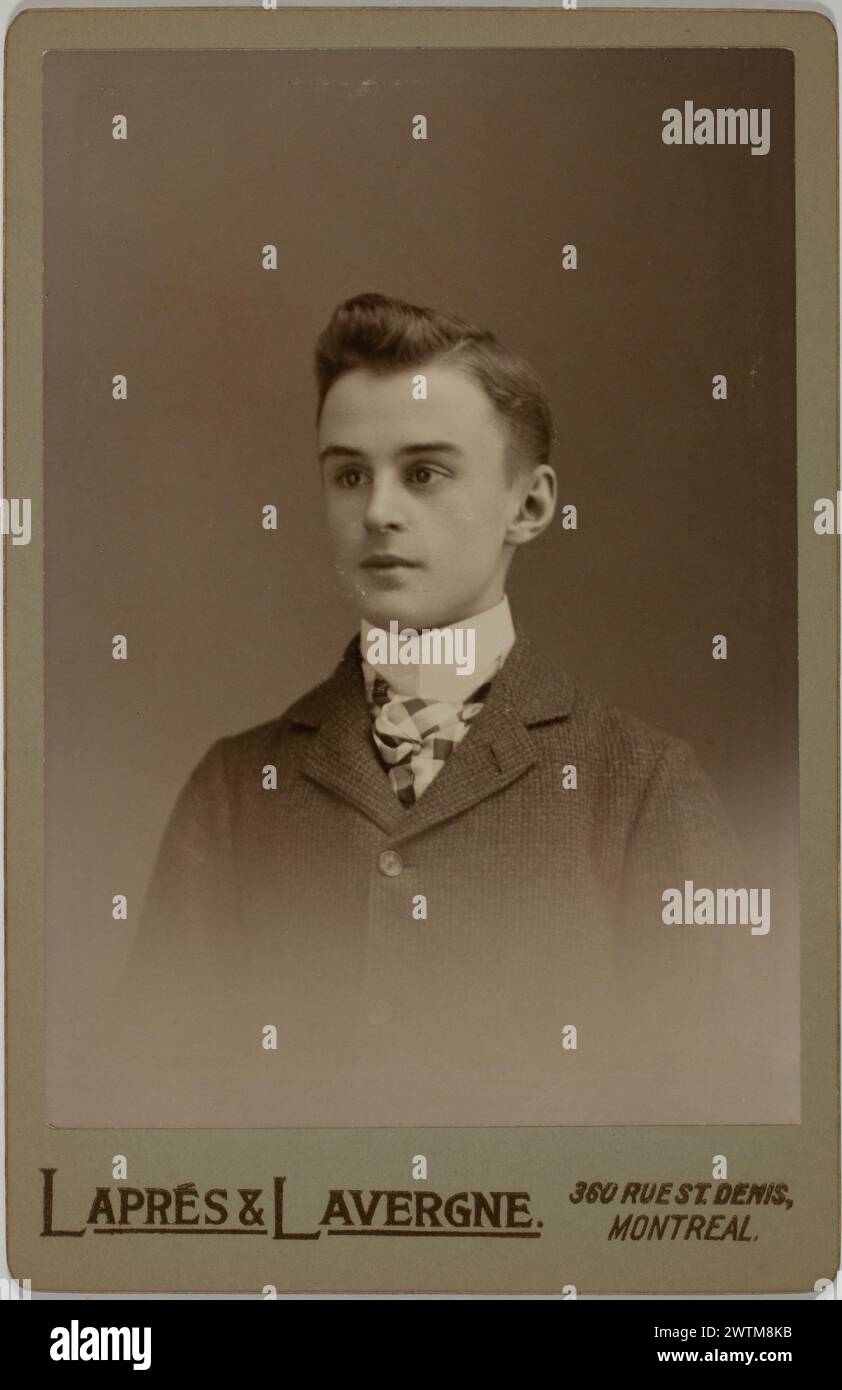 Gelatin silver print - Portrait of an unidentified man, Montreal ...