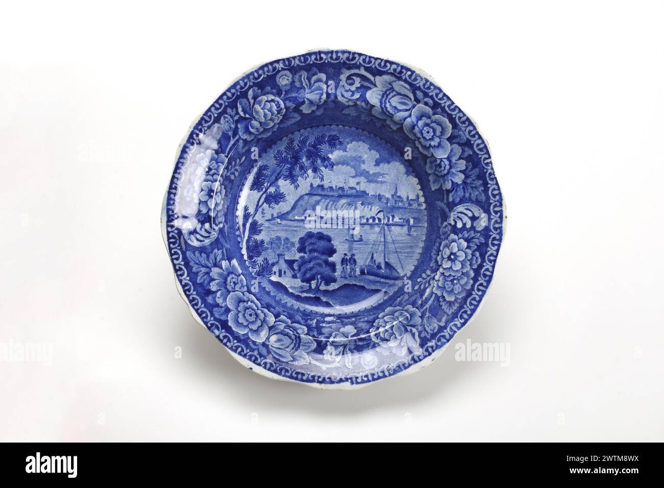 Soup plate - View of Quebec from Point Levy James & Ralph Clews James ...