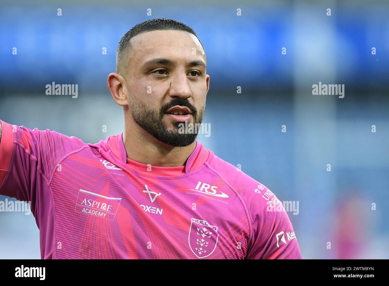 Huddersfield, England - 16th March 2024 Elliot Minchella (13) of Hull ...