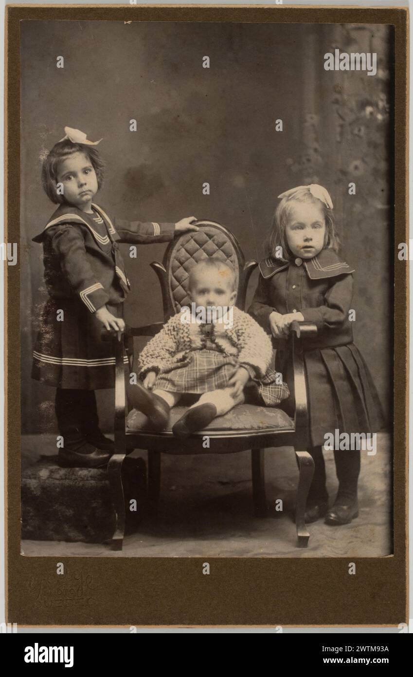 Gelatin silver print - Group portrait of the Pillon children, Quebec ...