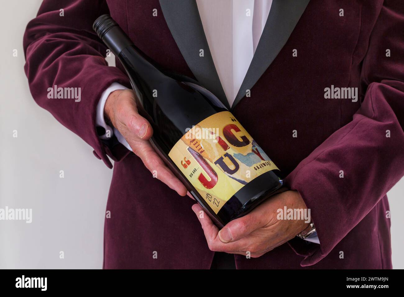 Man carrying magnum of wine - Peter Juicy Gajewski magnum bottle of ...