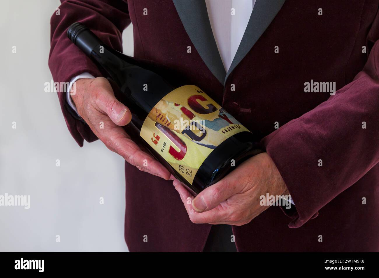 Man carrying magnum of wine - Peter Juicy Gajewski magnum bottle of ...