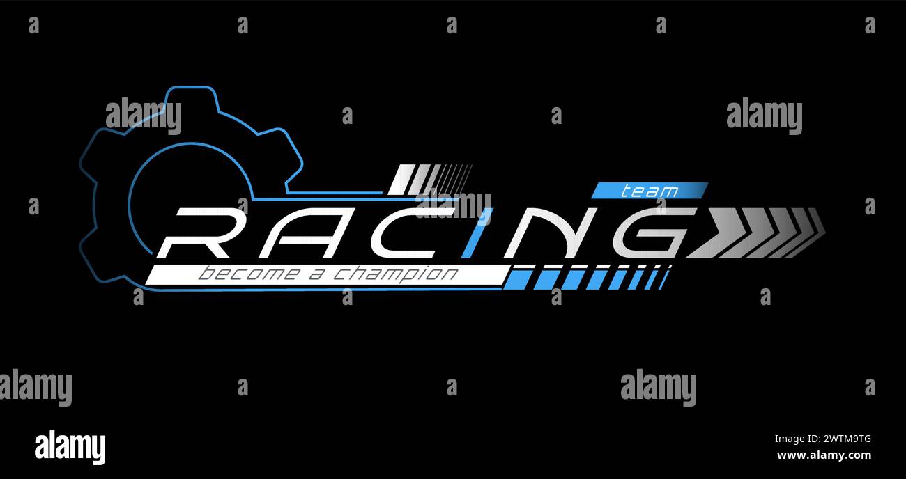 Racing. A sample of the design of the team of racers, fans. A template ...