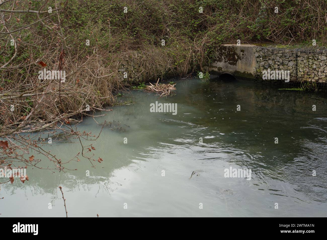 Slough, Berkshire, UK. 18th March, 2024. Thames Water are discharging ...