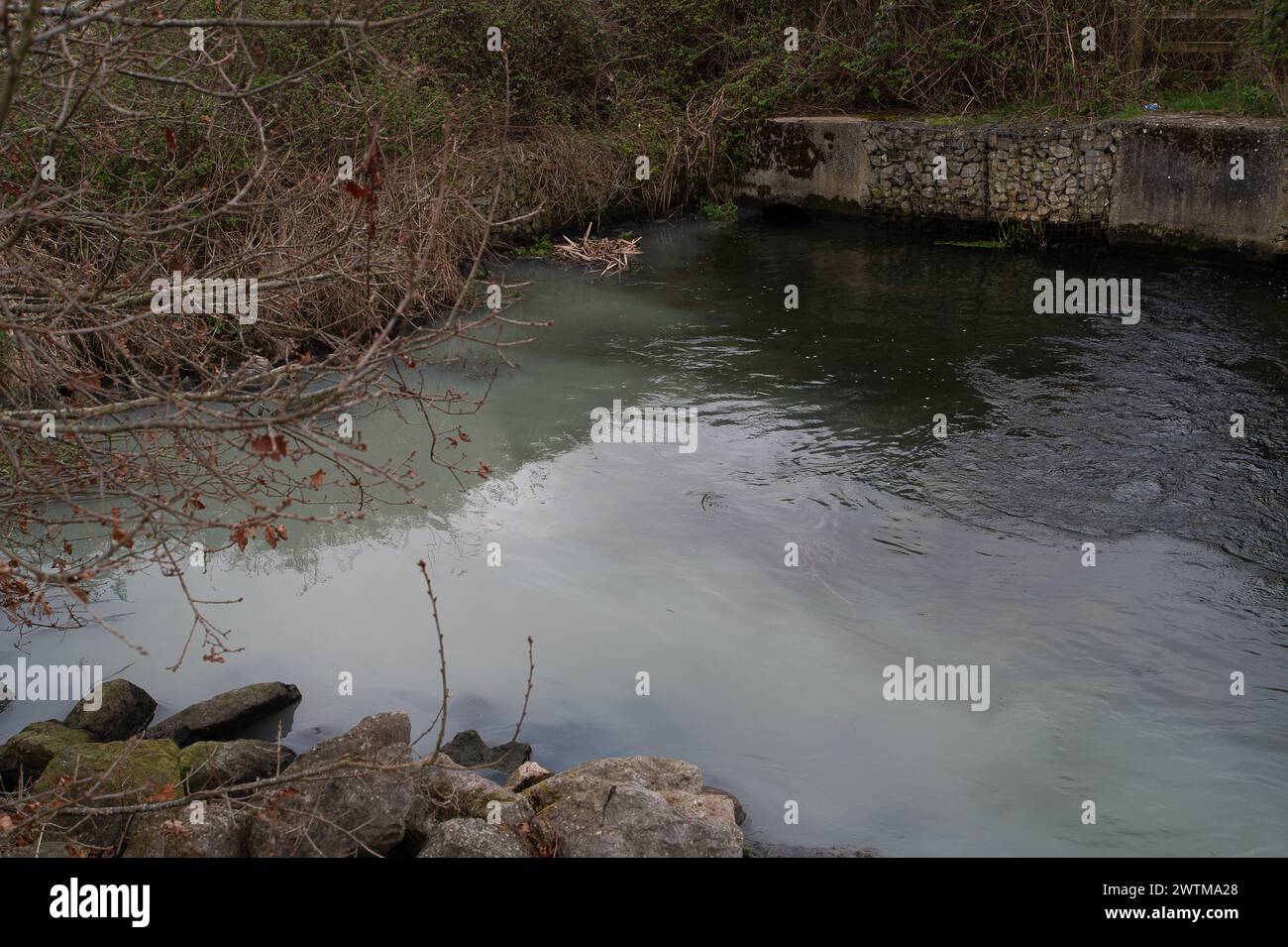 Slough, Berkshire, UK. 18th March, 2024. Thames Water are discharging ...
