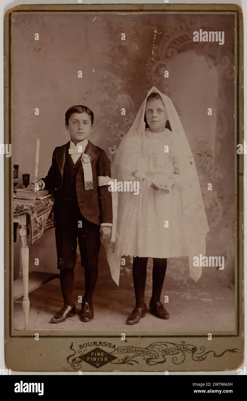Gelatin silver print - Romeo and an unidentified girl, Montreal, Quebec ...