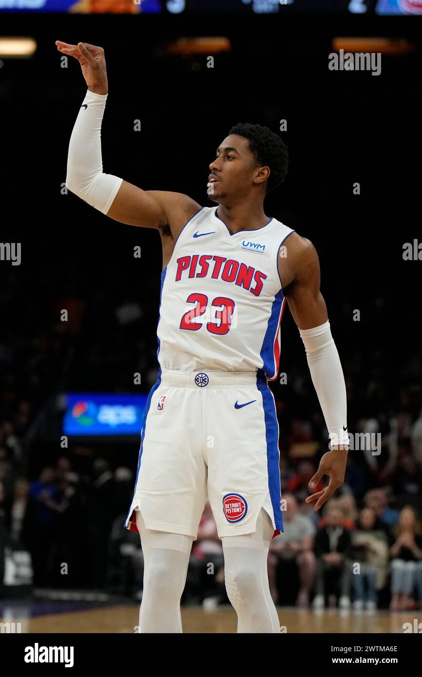 Detroit Pistons guard Jaden Ivey (23) during the first half of an NBA ...