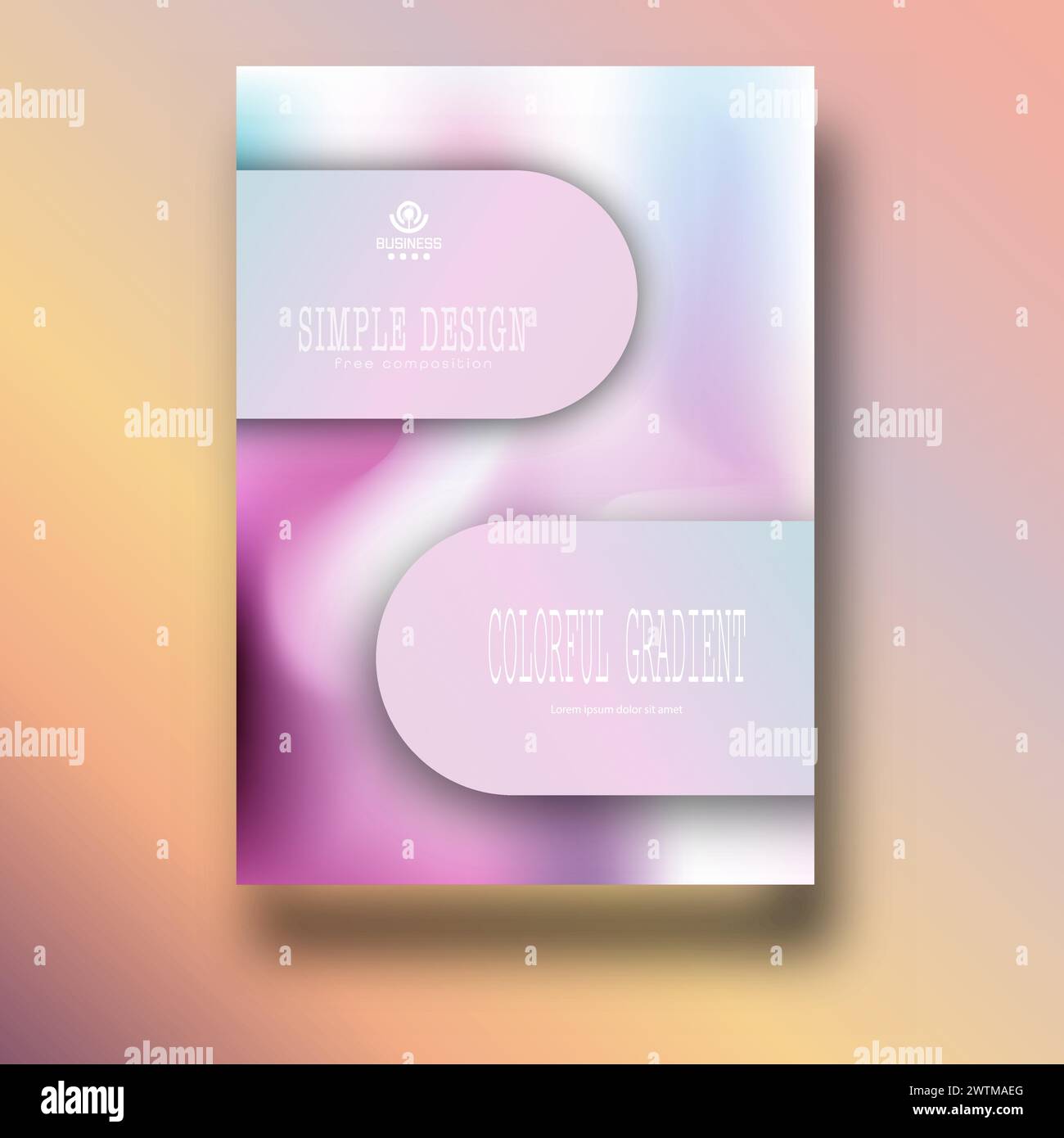 Backgrounds with a colorful gradient. Layout for the cover, brochure ...