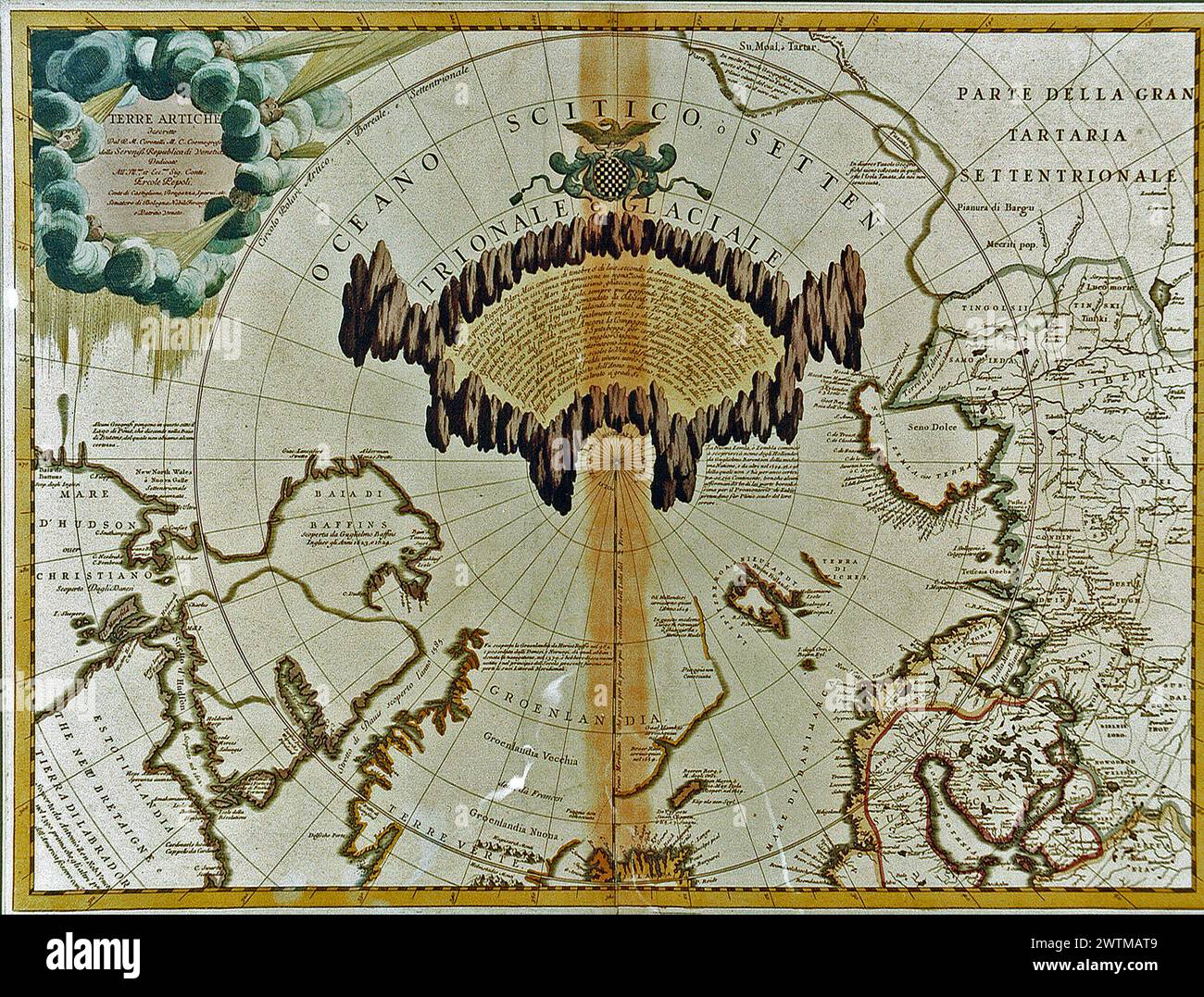 Map - Terre artiche descritto Stock Photo - Alamy