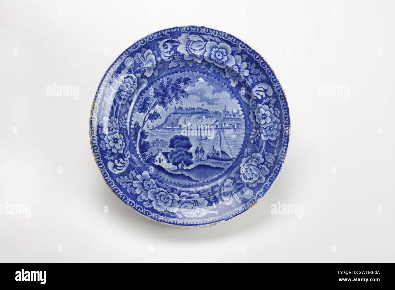 Dessert plate - View of Quebec from Point Levy James & Ralph Clews ...