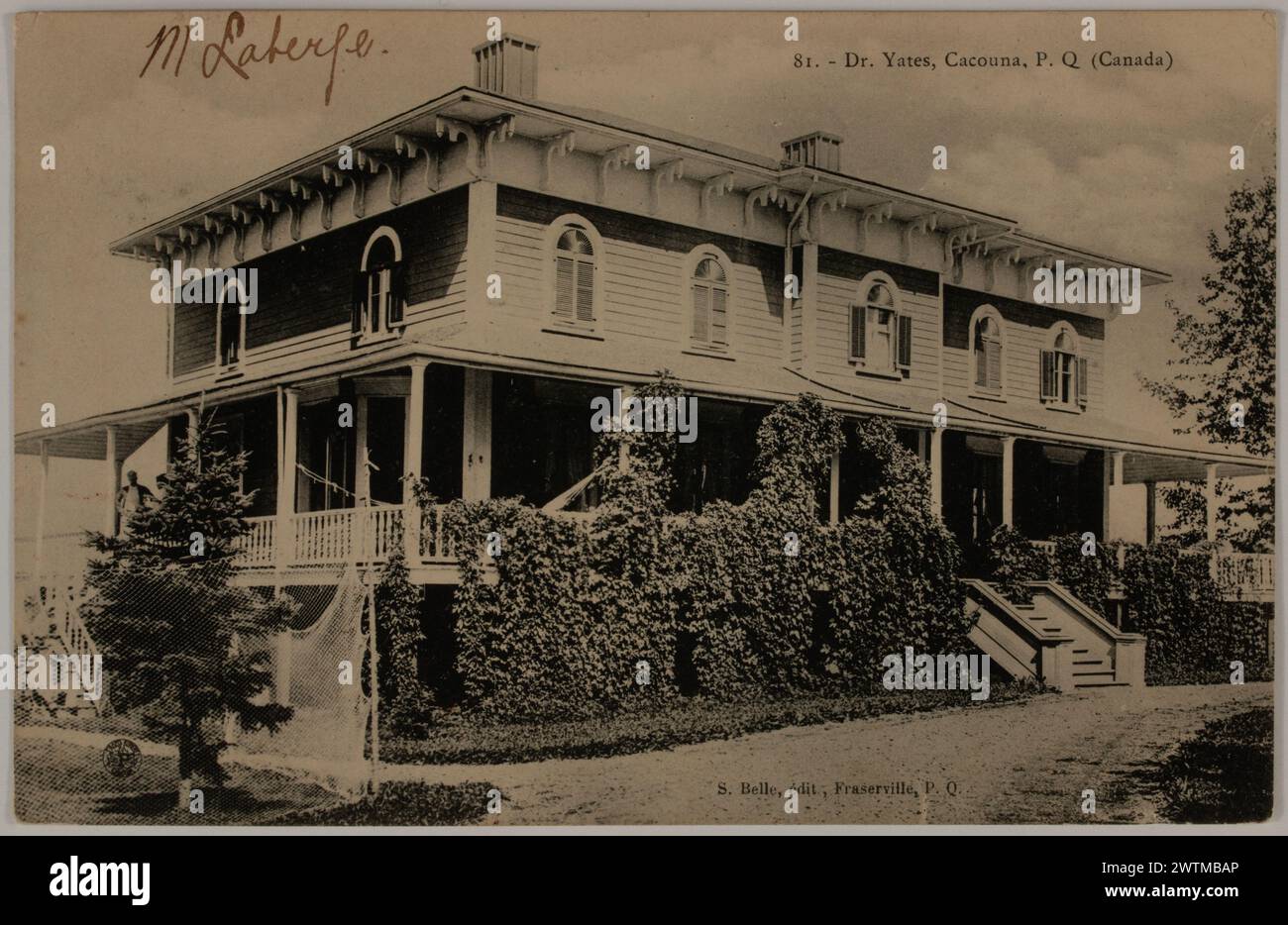 Gelatin silver print - View of the house of Dr. Yates, Cacouna, Quebec ...