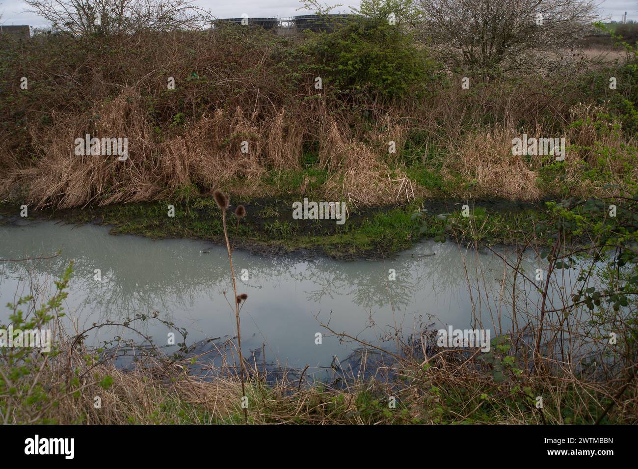 Slough, Berkshire, UK. 18th March, 2024. Thames Water are discharging ...