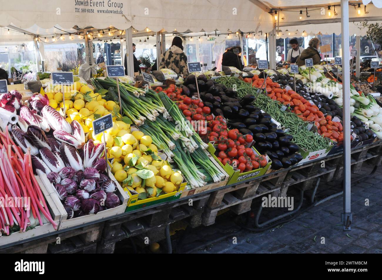 Copenhagen, Denmark/18 March 2024 Shoppers and consumers /farmer market ...