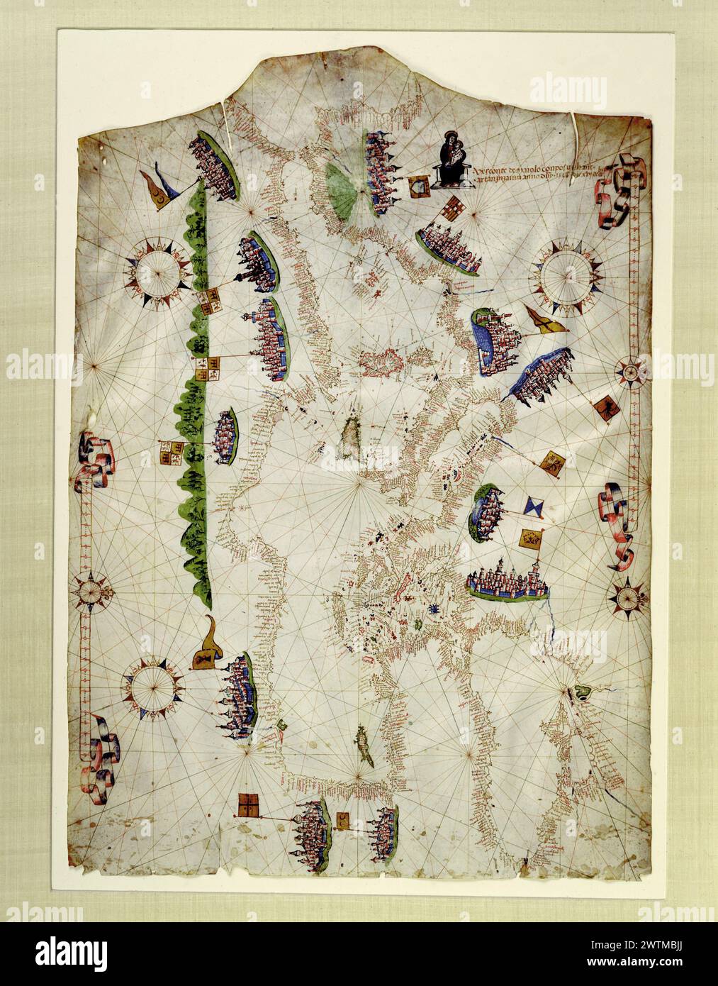 Portolan chart maggiolo hi-res stock photography and images - Alamy