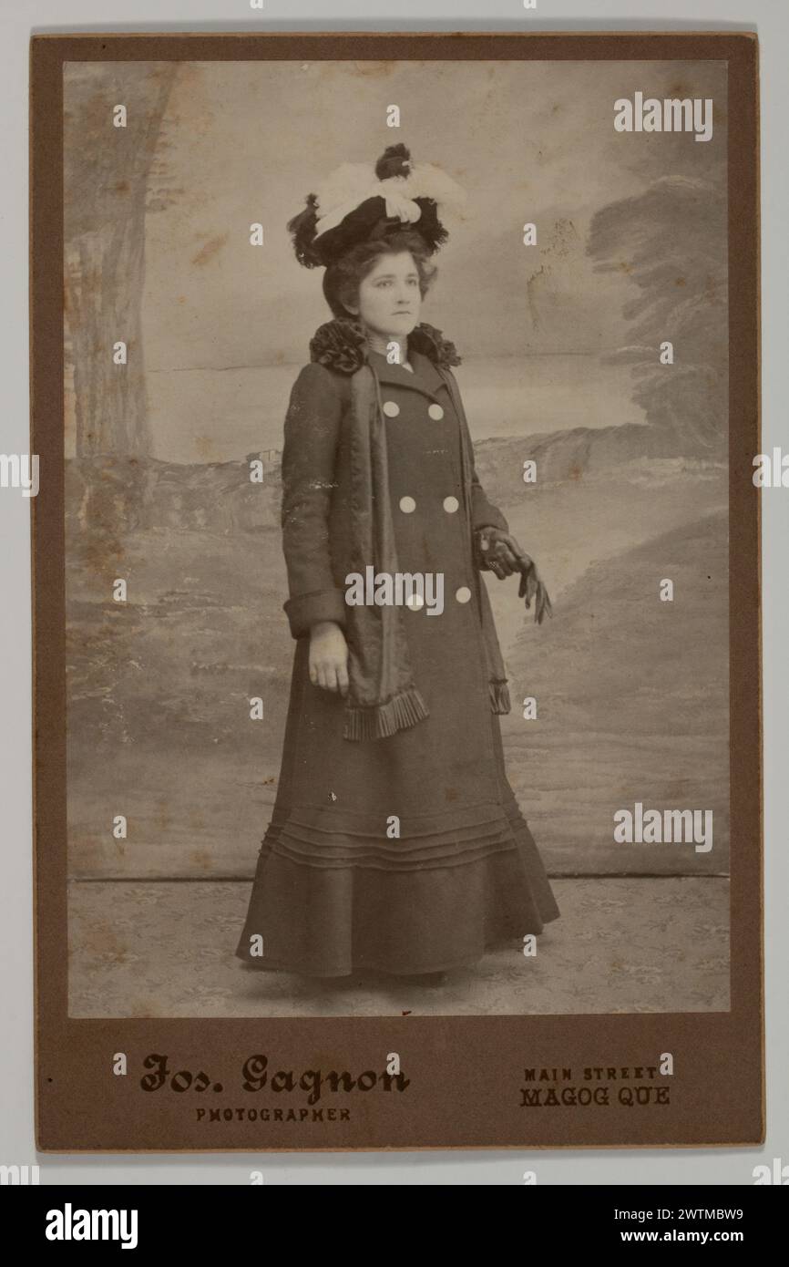 Gelatin silver print - Portrait of an unidentified woman, Magog, Quebec ...