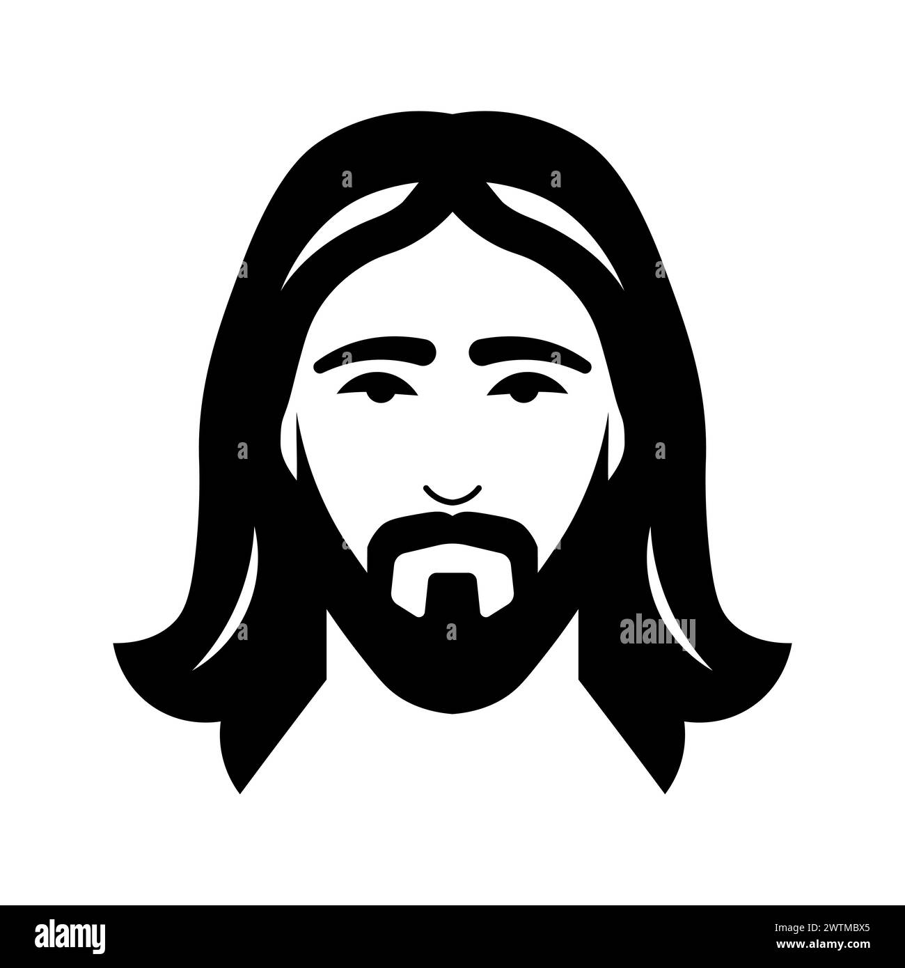 black vector jesus icon on white background Stock Vector Image & Art ...