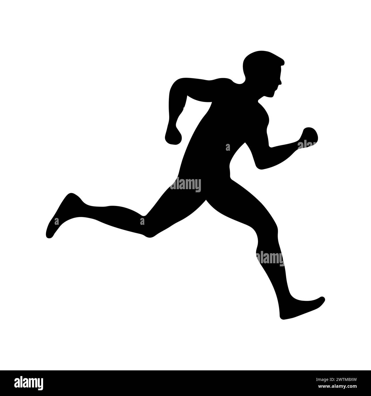 black vector runner icon on white background Stock Vector Image & Art ...