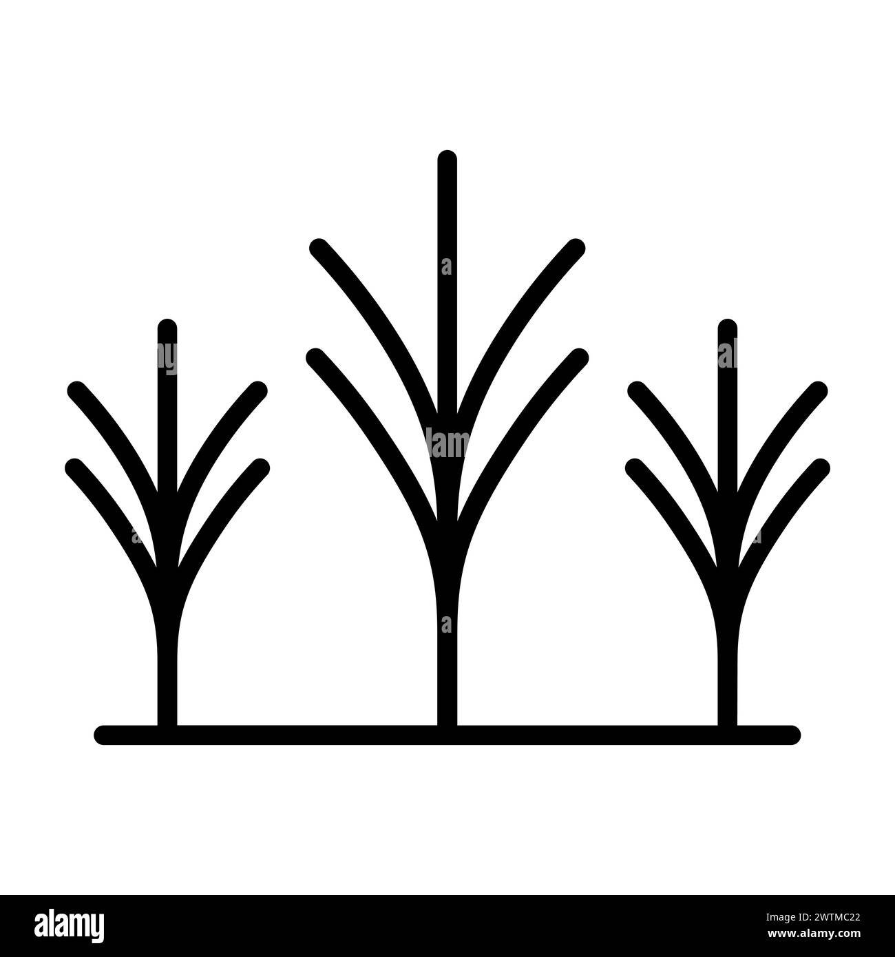 black vector seedlings icon on white background Stock Vector Image ...