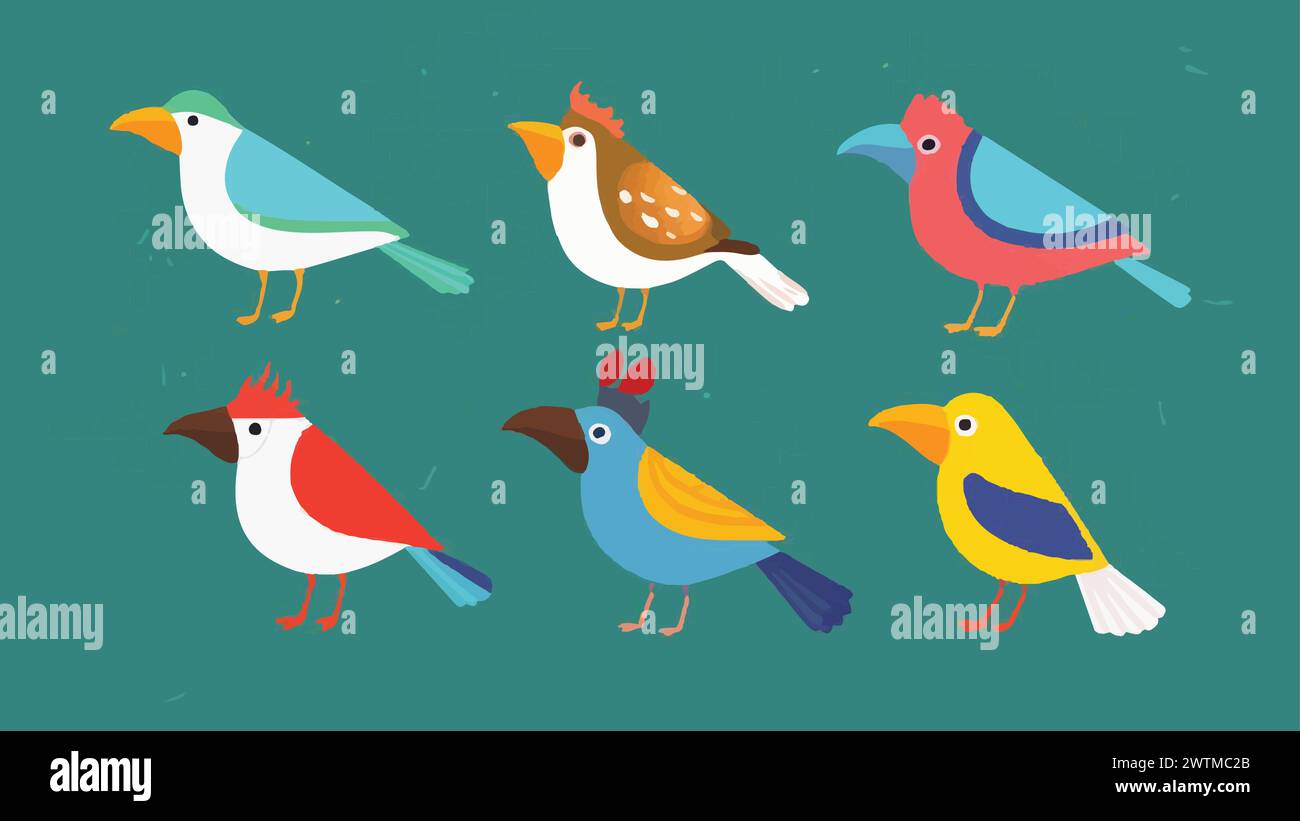 Vector bird illustration in flat design Stock Vector Image & Art - Alamy