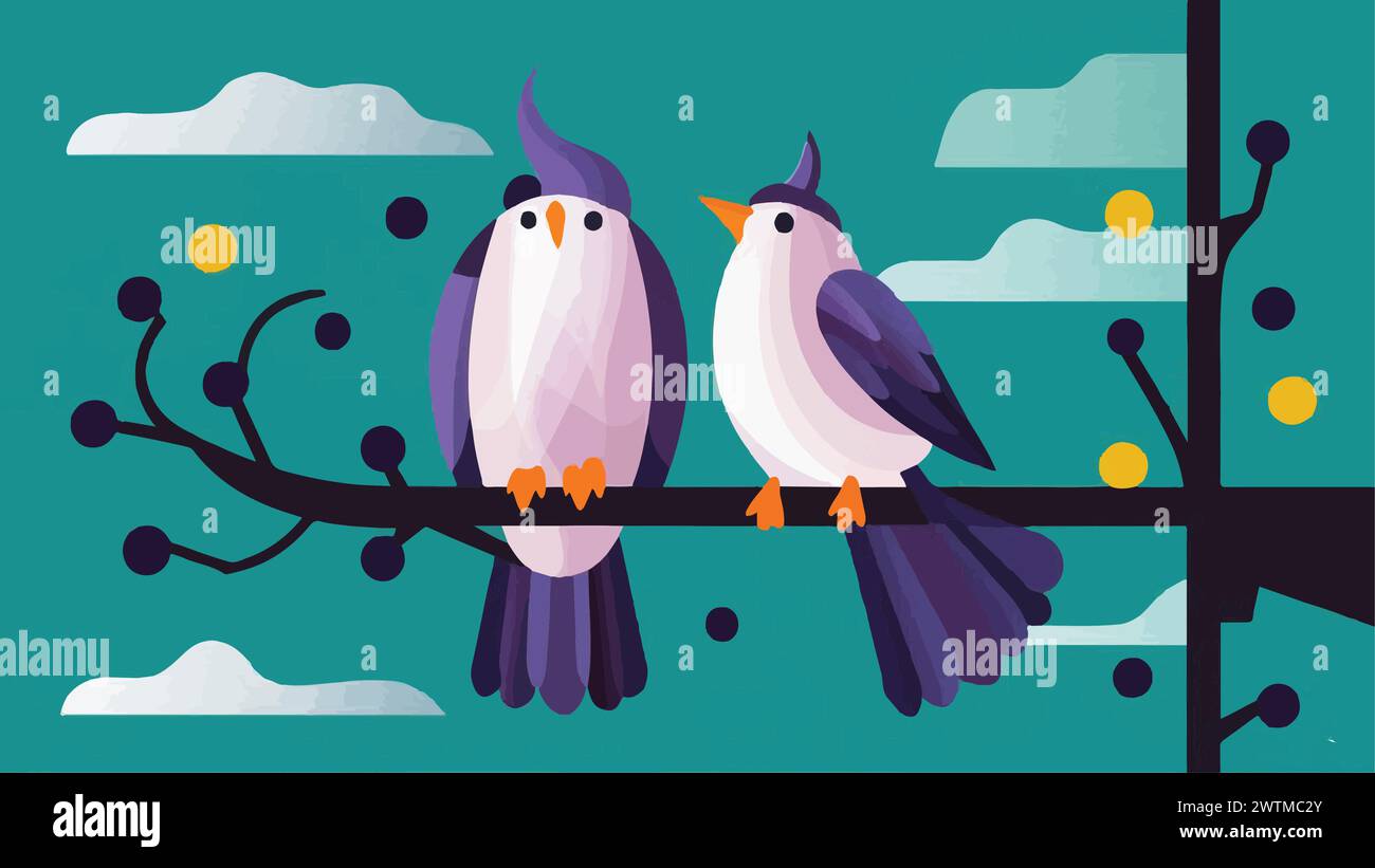 Vector bird illustration in flat design Stock Vector Image & Art - Alamy