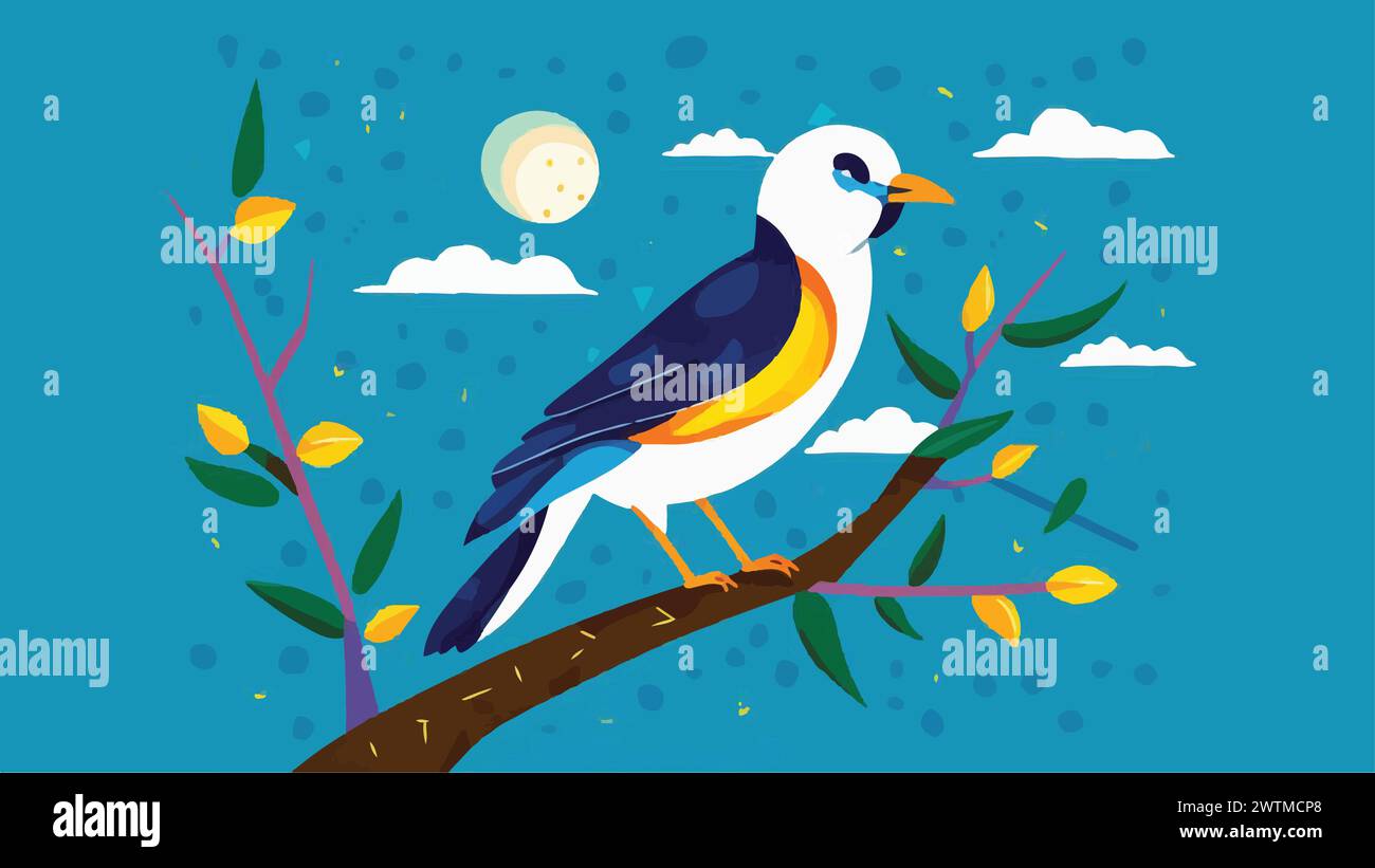 Vector bird illustration in Stock Vector Images - Alamy
