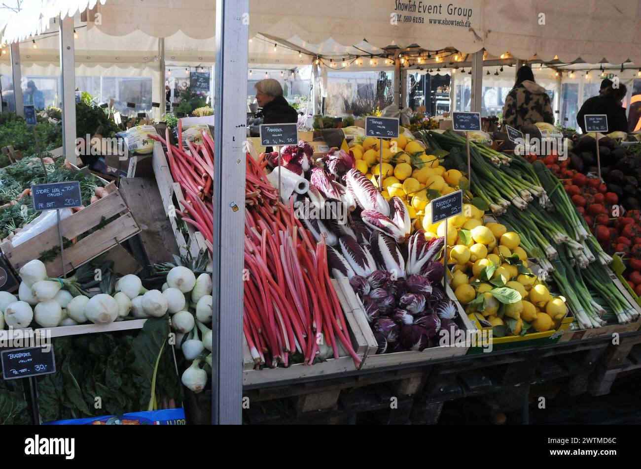 Copenhagen, Denmark/18 March 2024 Shoppers and consumers /farmer market ...