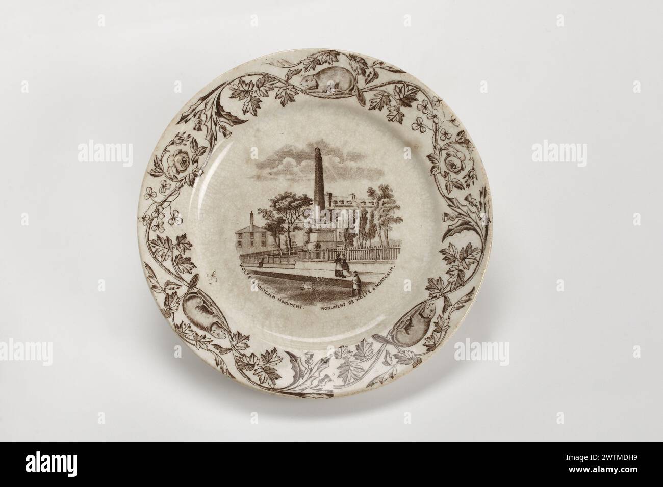 Dessert plate - Wolfe & Montcalm Monument. Monument de Wolfe & Montcalm ...