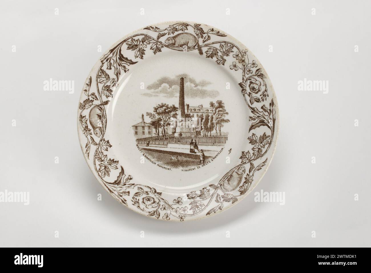 Dessert plate - Wolfe & Montcalm Monument. Monument de Wolfe & Montcalm ...