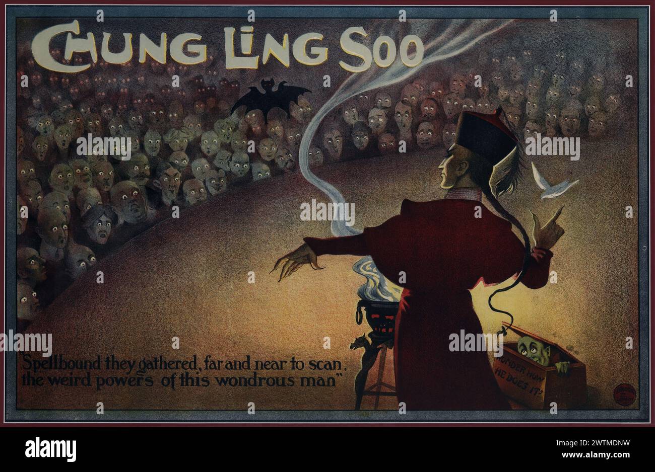 Magic poster - Chung Ling Soo Stock Photo - Alamy