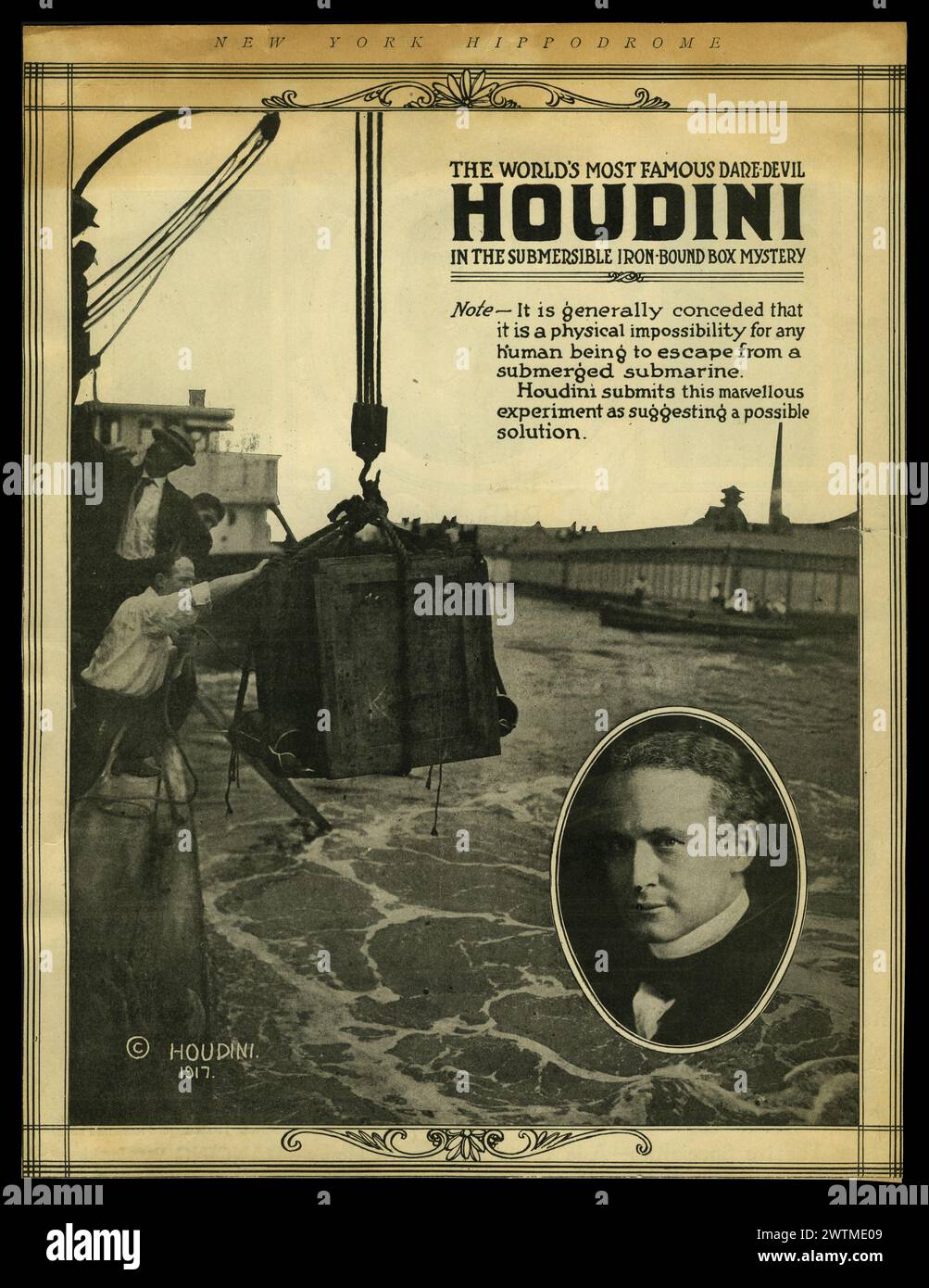 Magic poster - The World's Most Famous Dare-Devil Houdini in the ...