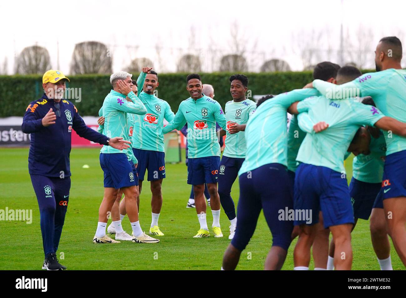 Brazil players during a training session at the Sobha Realty Training ...