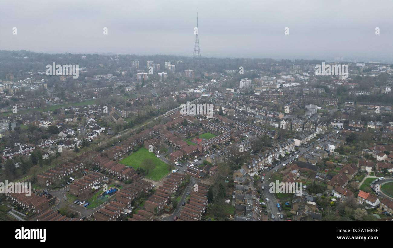 Aerial views across london from Dulwich area Stock Photo - Alamy