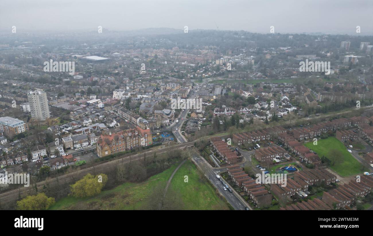 Aerial views across london from Dulwich area Stock Photo - Alamy