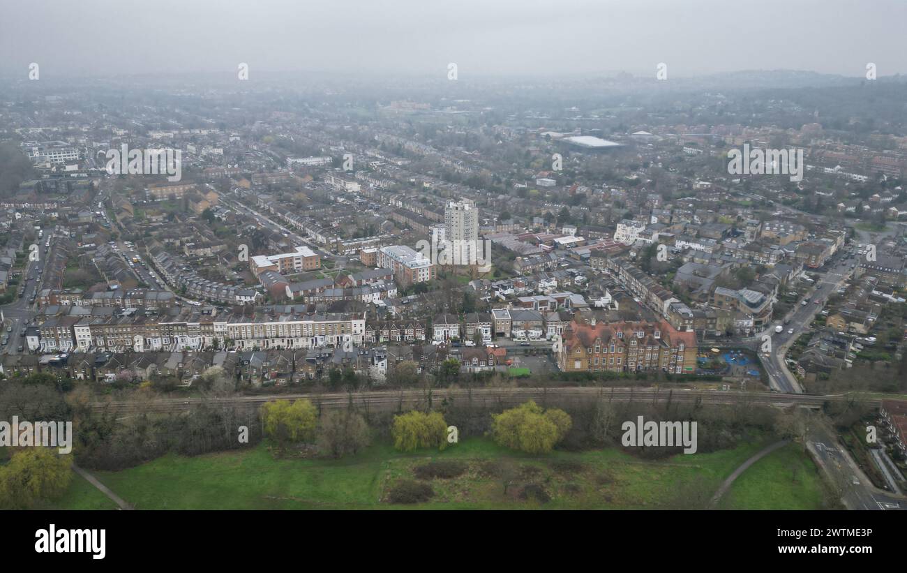 Aerial views across london from Dulwich area Stock Photo - Alamy