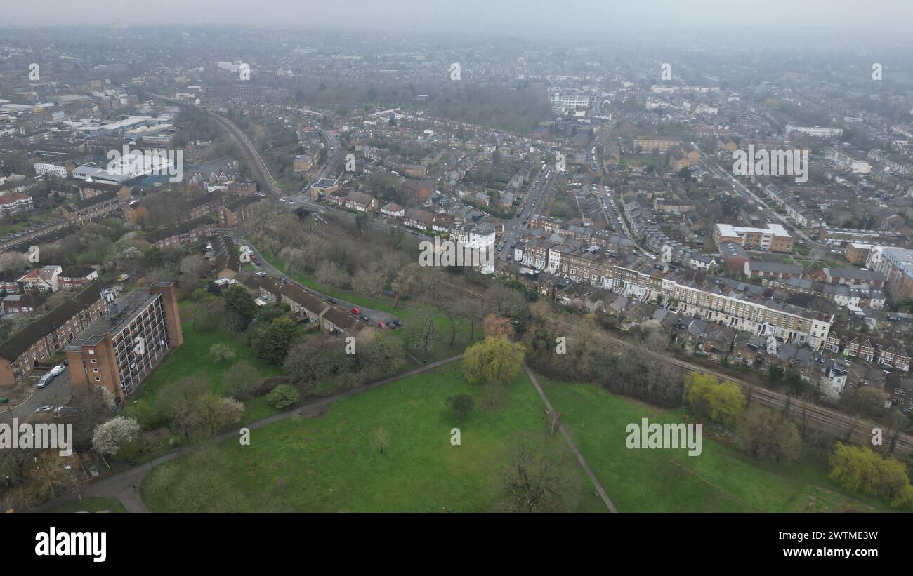Aerial views across london from Dulwich area Stock Photo - Alamy