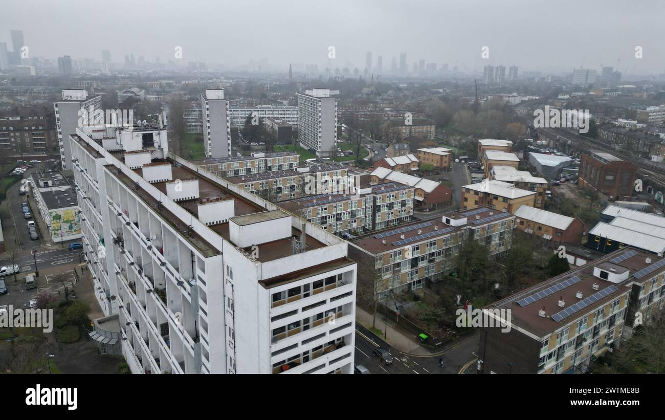 Aerial views across london from Dulwich area Stock Photo - Alamy