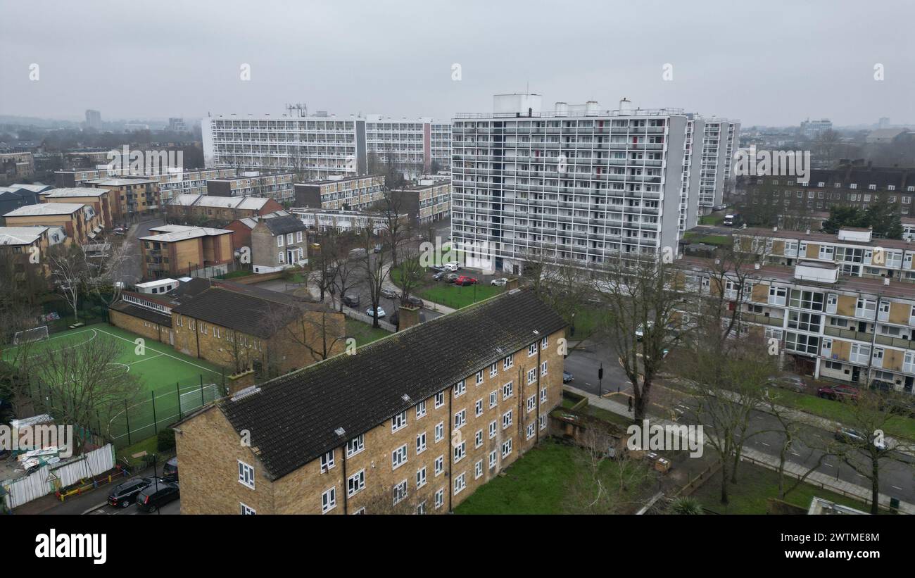 Aerial views across london from Dulwich area Stock Photo - Alamy