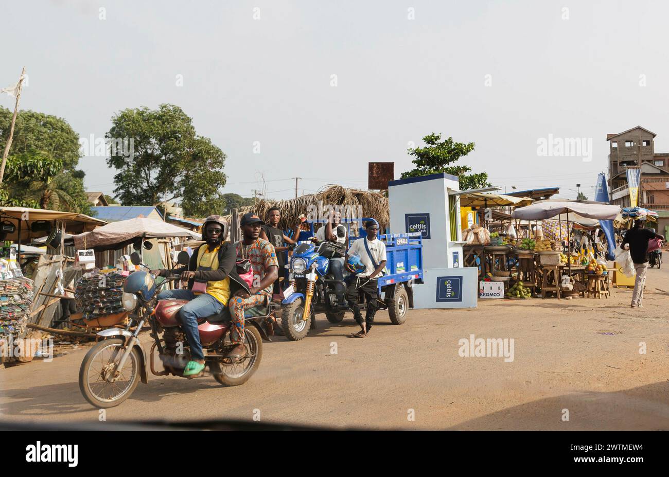 Street scene in Bohicon, March 6, 2024 Stock Photo - Alamy