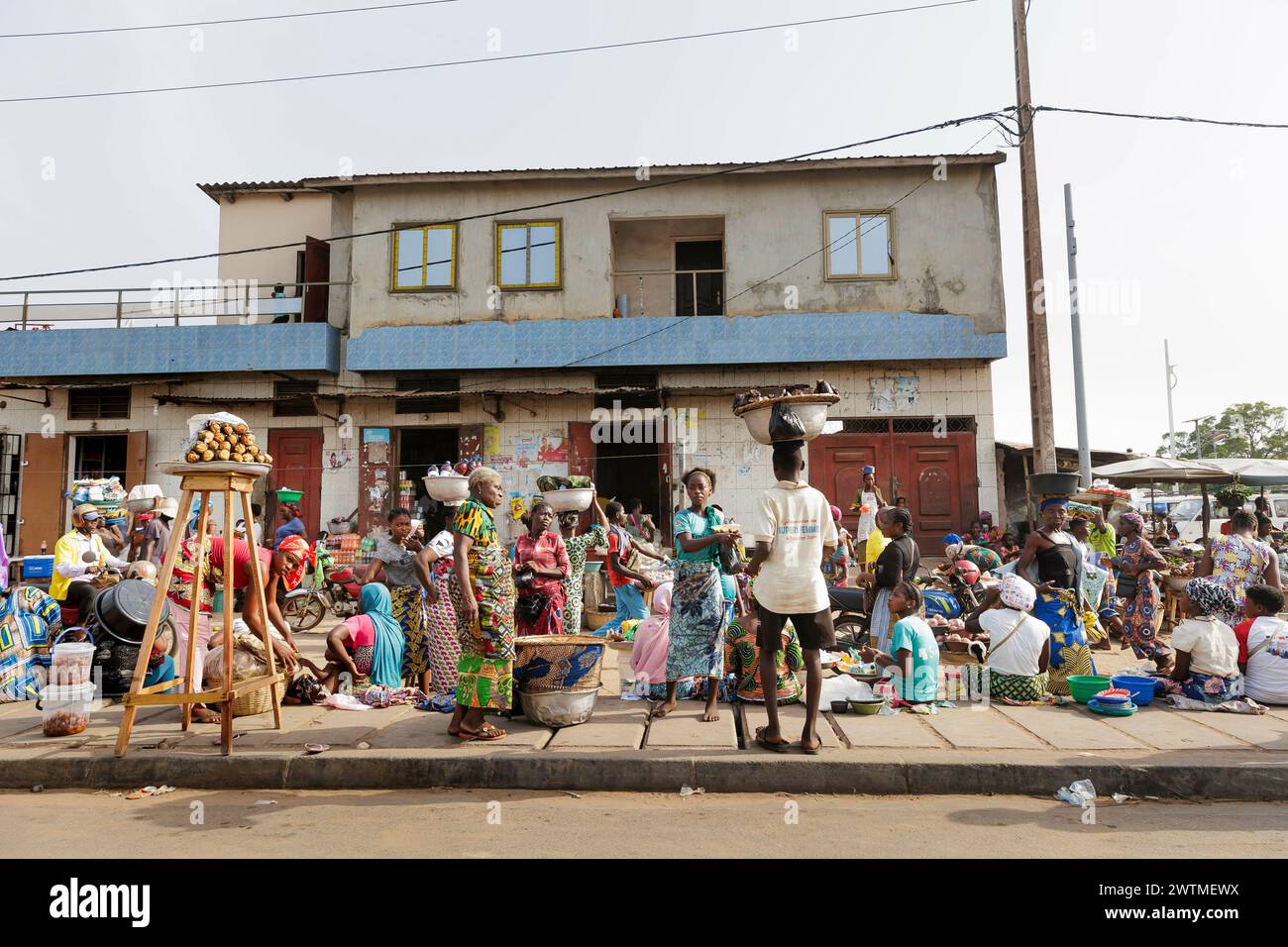 Street scene in Bohicon, March 6, 2024 Stock Photo - Alamy