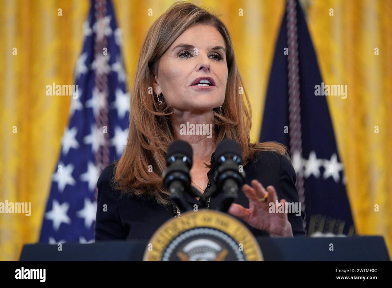 Maria Shriver speaks during a Women's History Month reception in the ...