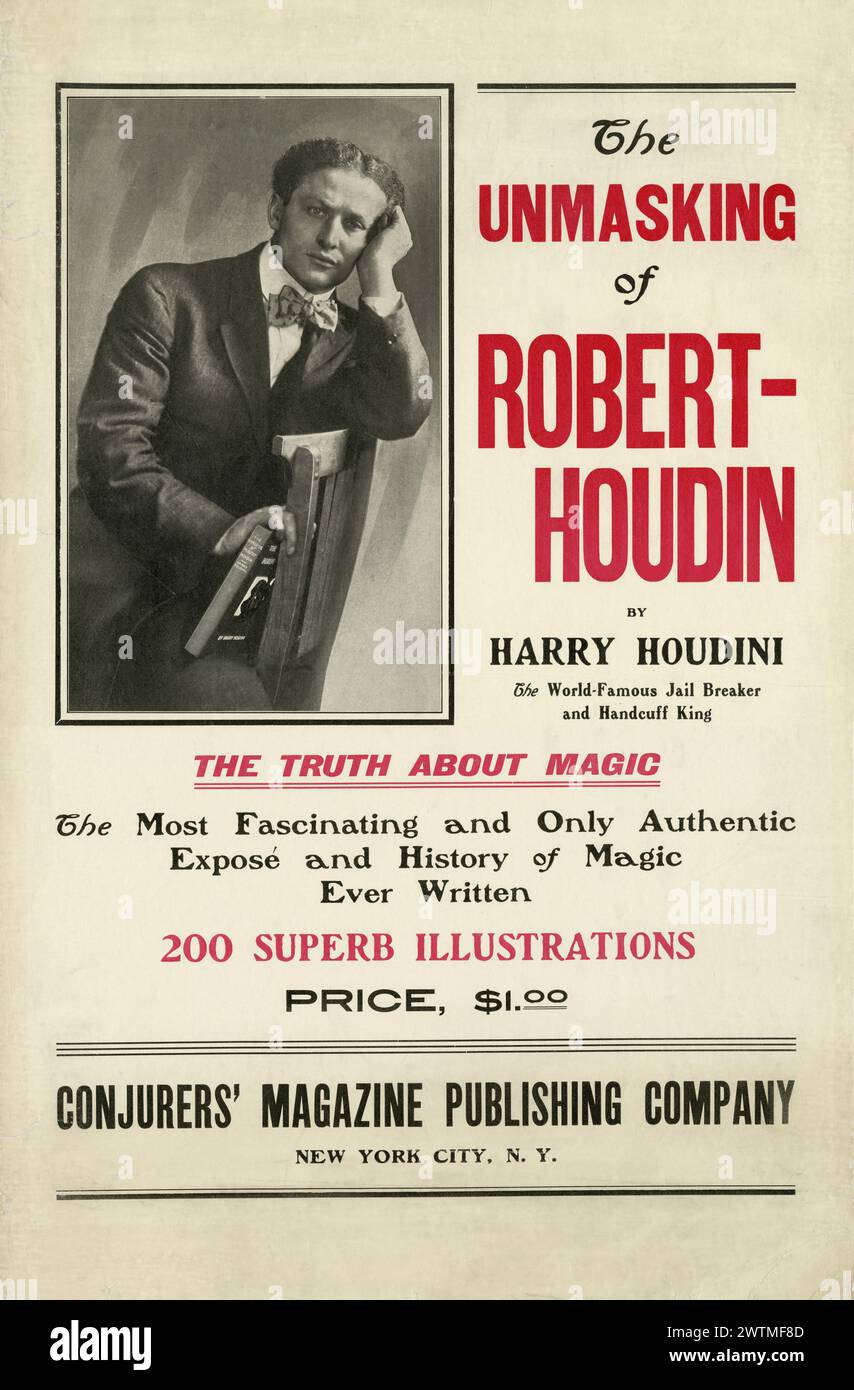 Poster - The Unmasking of Robert-Houdin by Harry Houdini Stock Photo ...