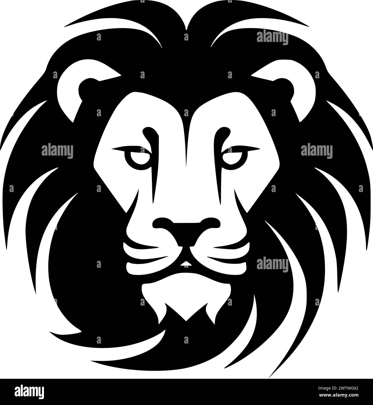 Lion - minimalist and simple silhouette - vector illustration Stock ...