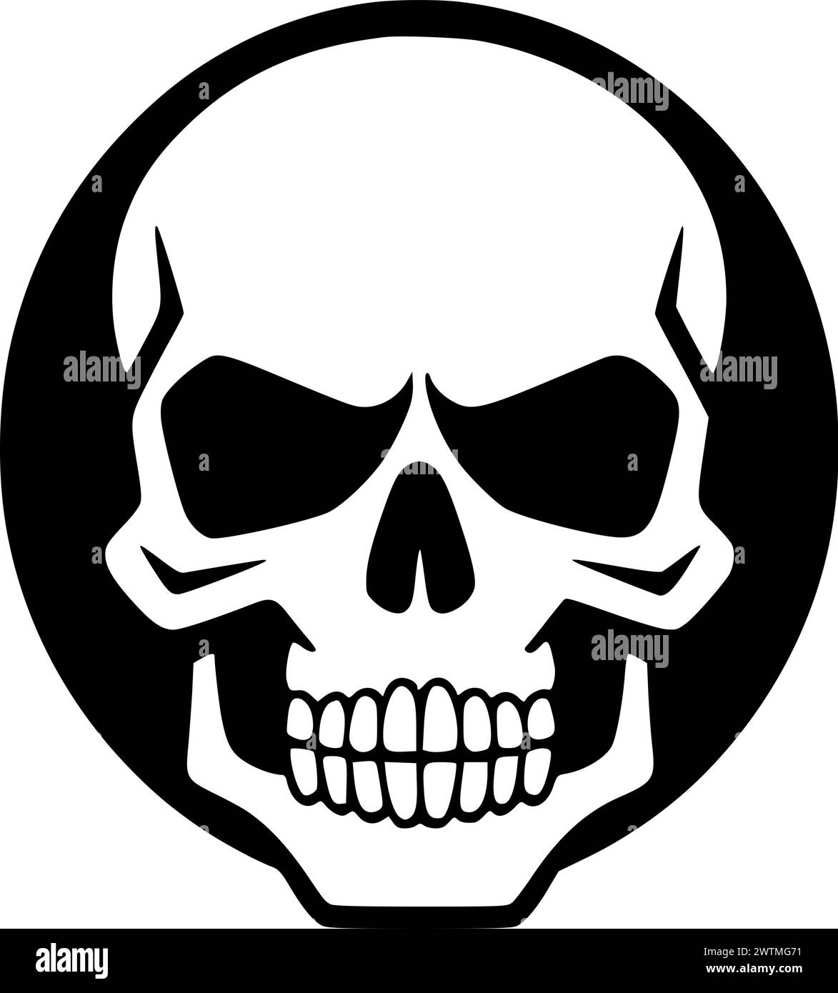 Minimalist skull outline vector hi-res stock photography and images - Alamy