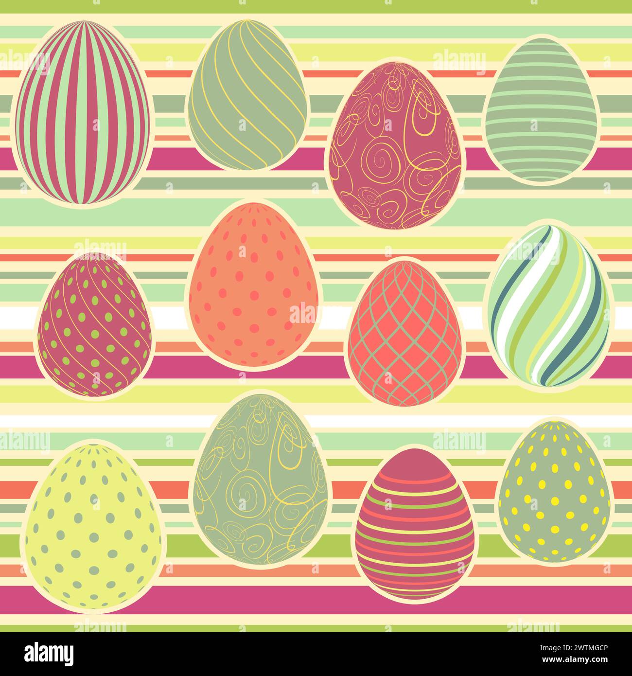 Line of easter eggs Stock Vector Images - Alamy