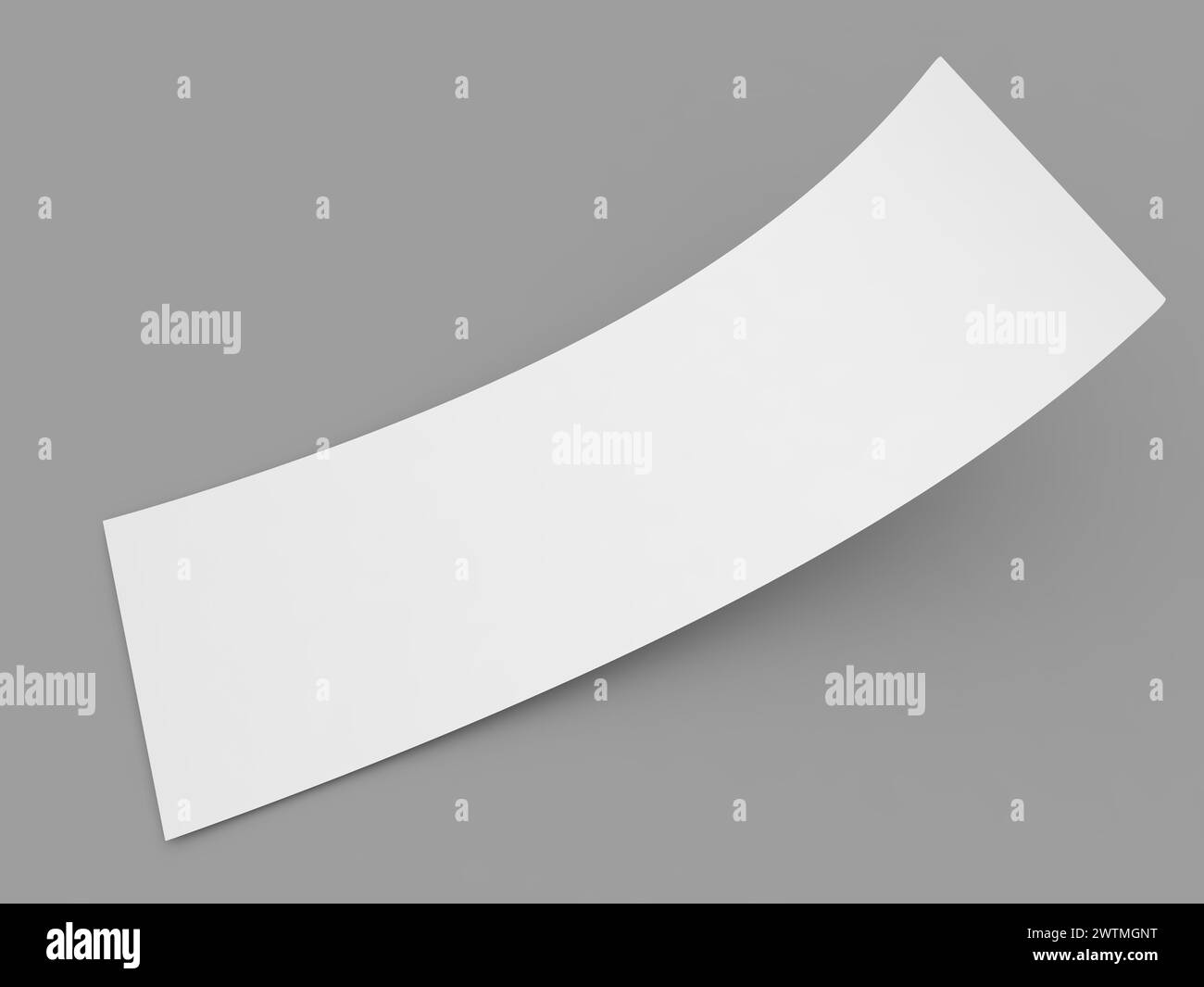Advertising paper mockup on gray background. 3d render illustration ...