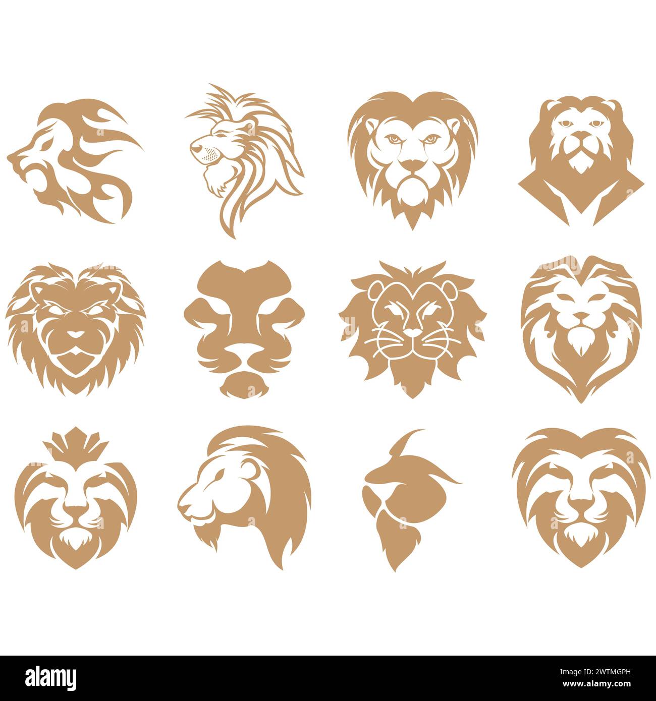 Collection of vector lion logos Stock Vector Image & Art - Alamy