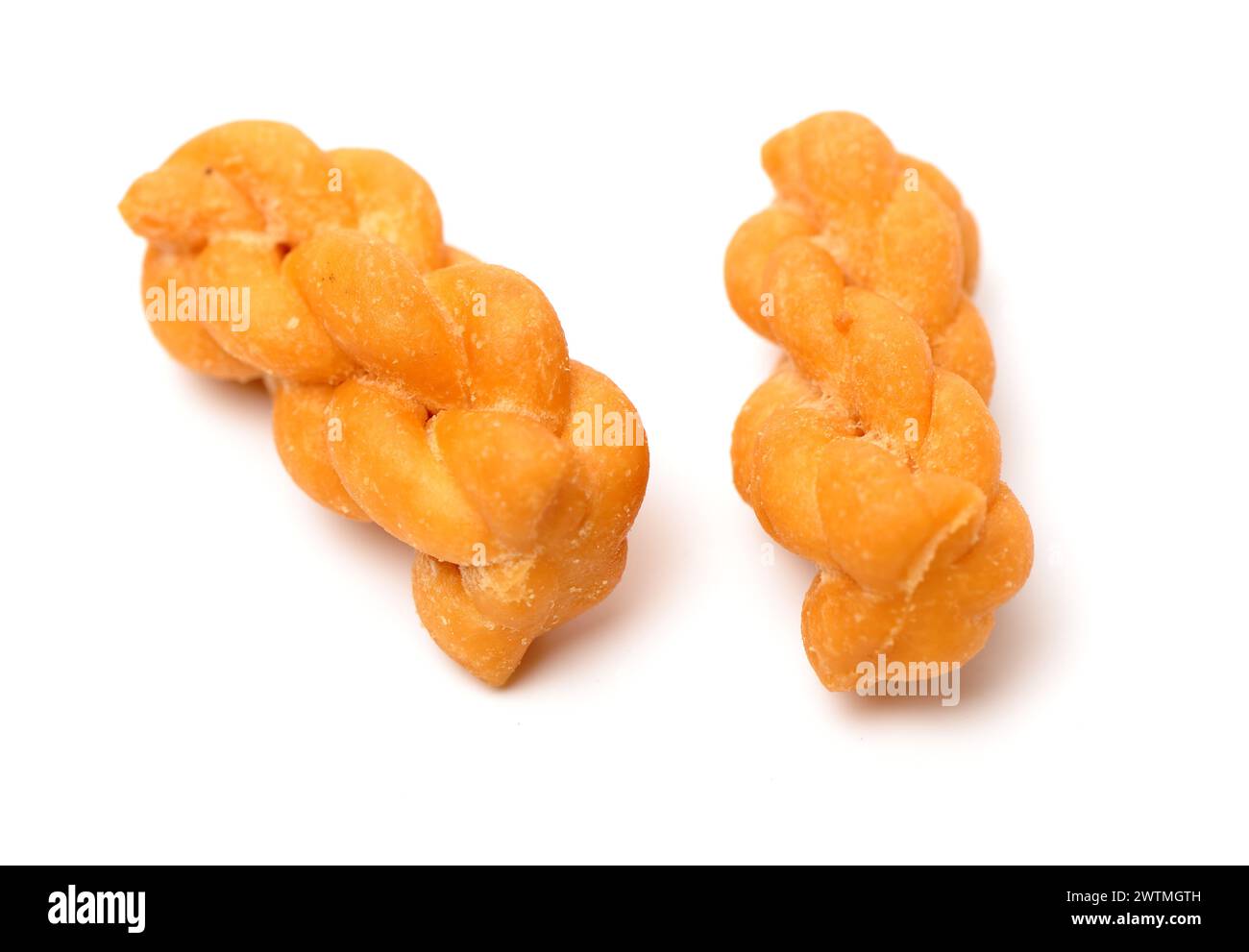 Chinese fried dough twist on white background Stock Photo - Alamy