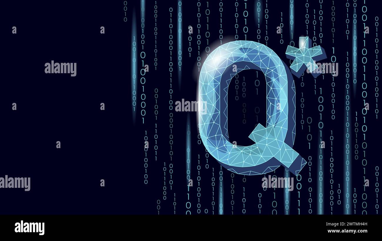 Artificial general intelligence project Q letter symbol. Minimalist ...