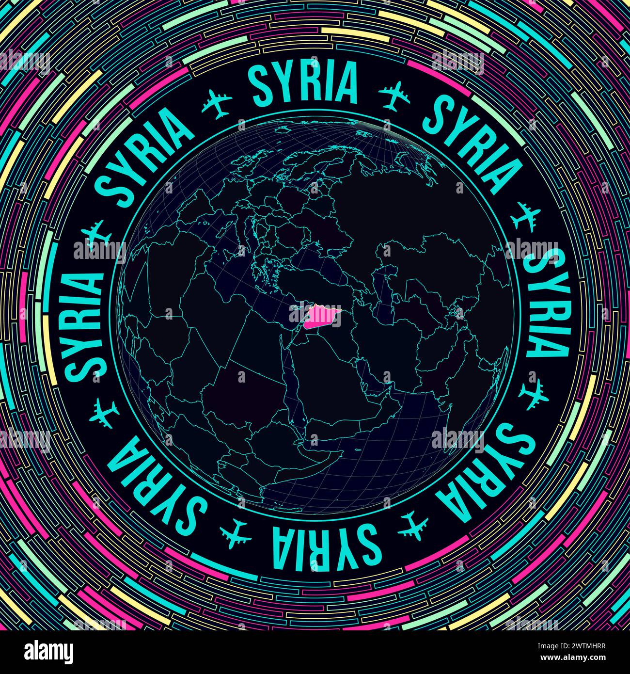 Map of modern middle east hi-res stock photography and images - Alamy