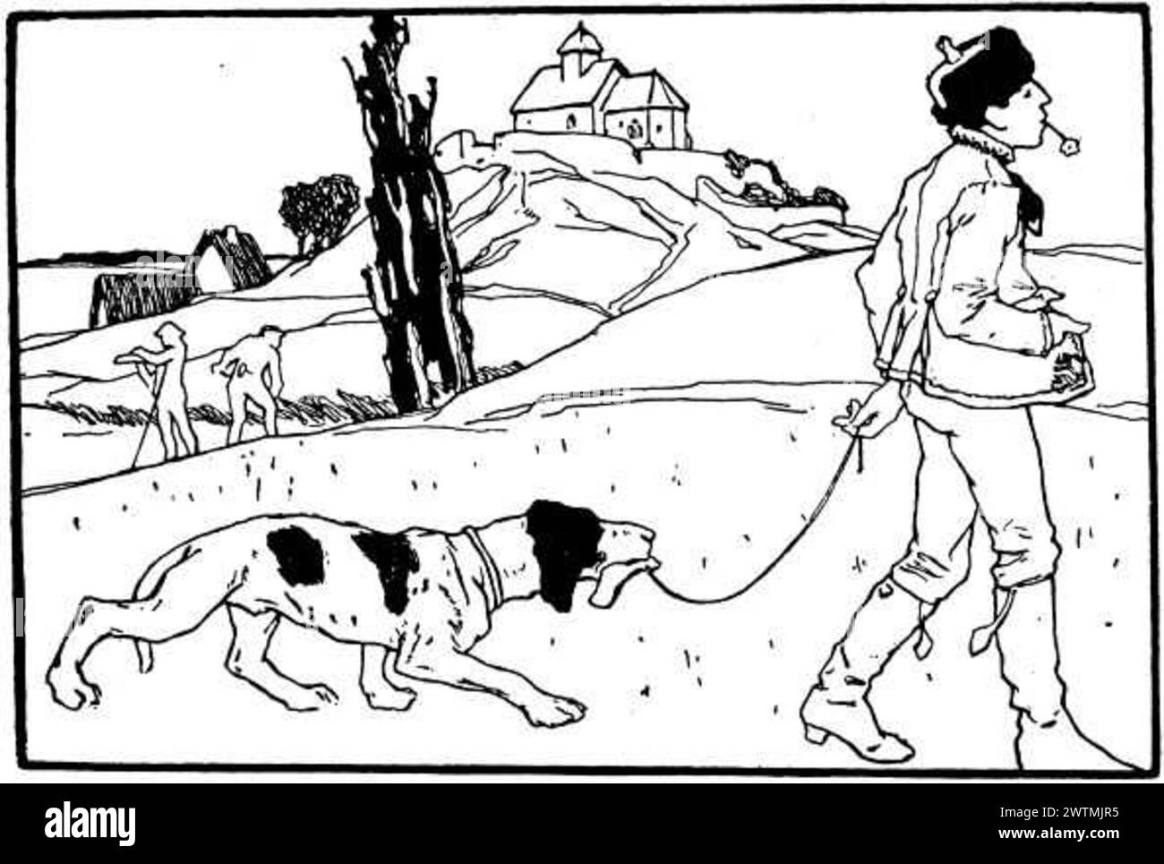 Illustration by Otto Ubbelohde to the fairy tale Clever Hans Stock ...